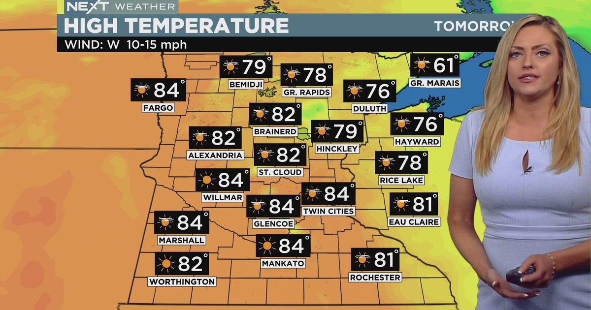 Next Weather: Sunny, slightly warmer Monday - CBS Minnesota