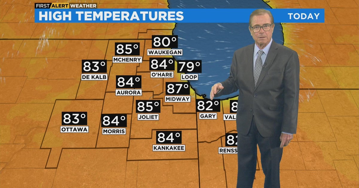 Chicago First Alert Weather: Sunshine, temps in the 80s - CBS Chicago