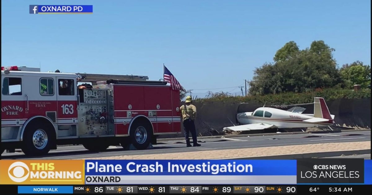 Pilot suffers minor injuries following plane crash in Oxnard over ...