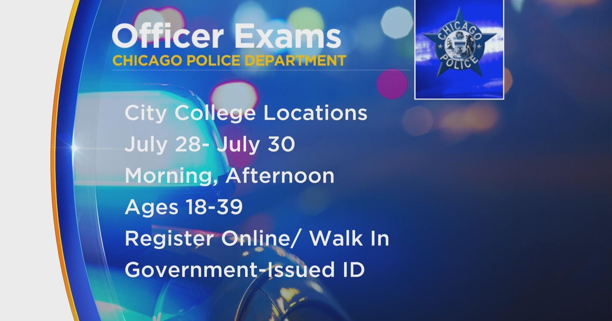 CPD to host in-person entry exams this month - CBS Chicago