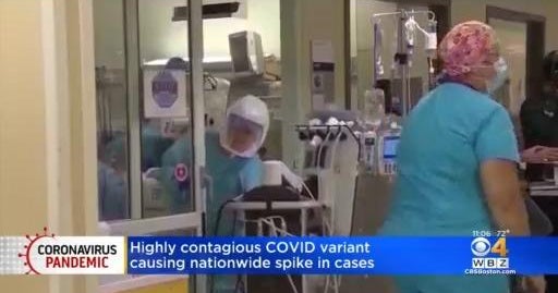 Highly contagious COVID variant causing nationwide spike in cases - CBS ...