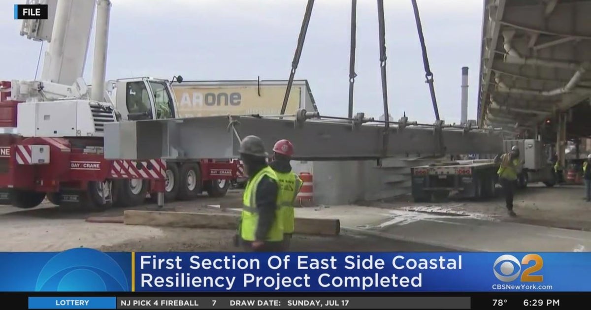 First section of East Side Coastal Resiliency Project complete - CBS ...