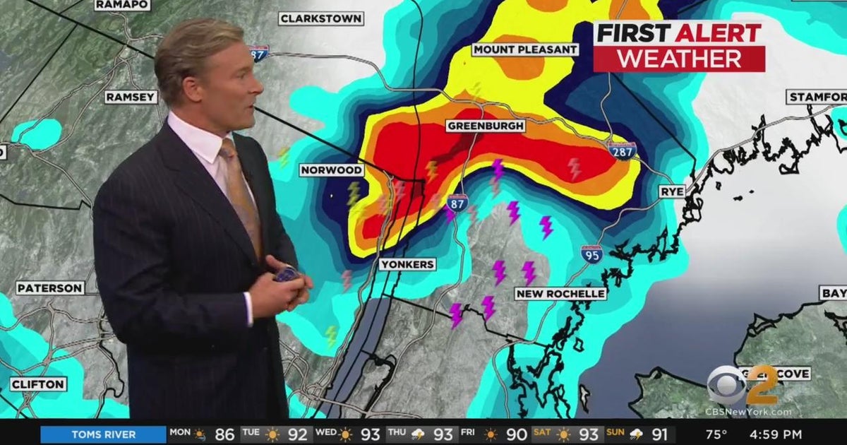 First Alert Weather: CBS2's 7/18 Monday 5 p.m. update - CBS New York