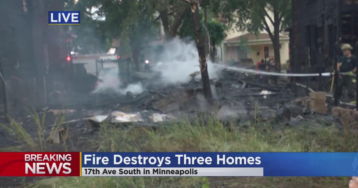 Fire in south Minneapolis destroys 3 homes - CBS Minnesota