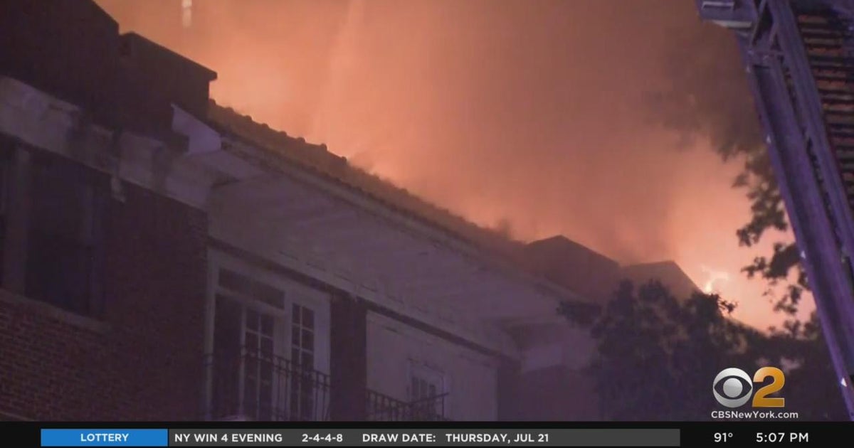 Woman killed, firefighters hurt in East Orange fire - CBS New York