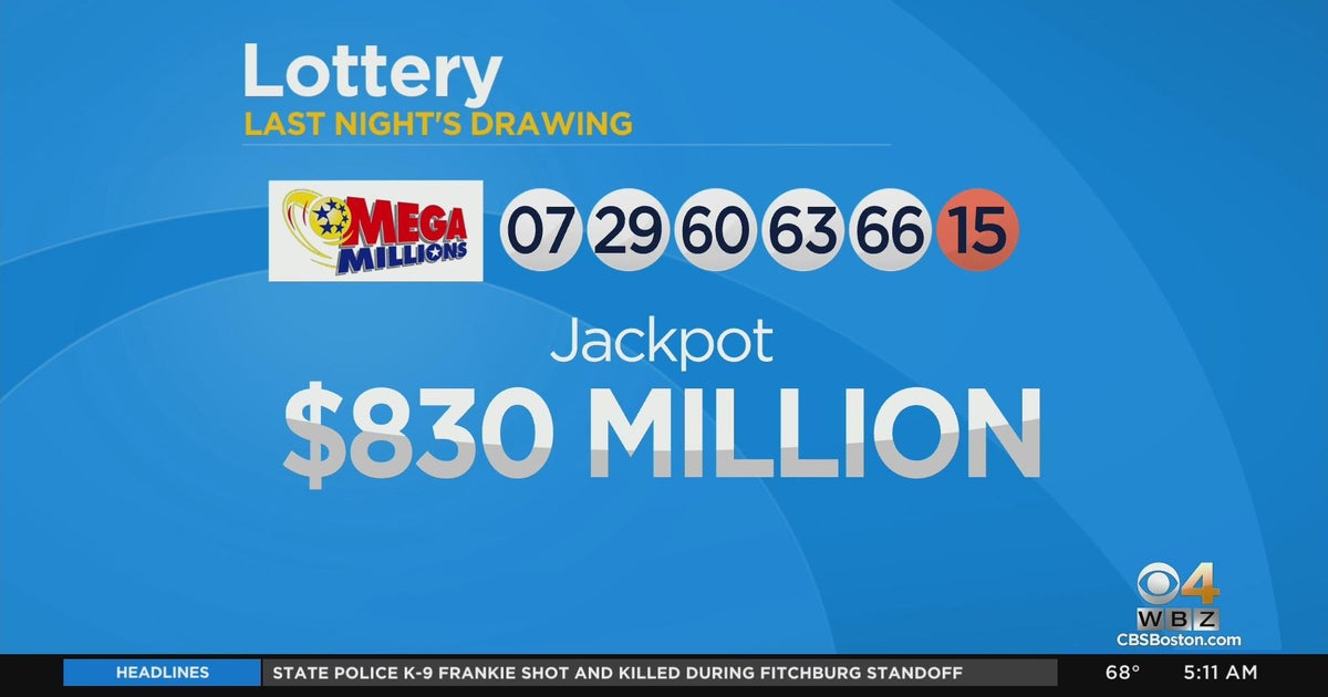 Mega Millions drawing brings no winner, jackpot now $1.02 billion - CBS ...
