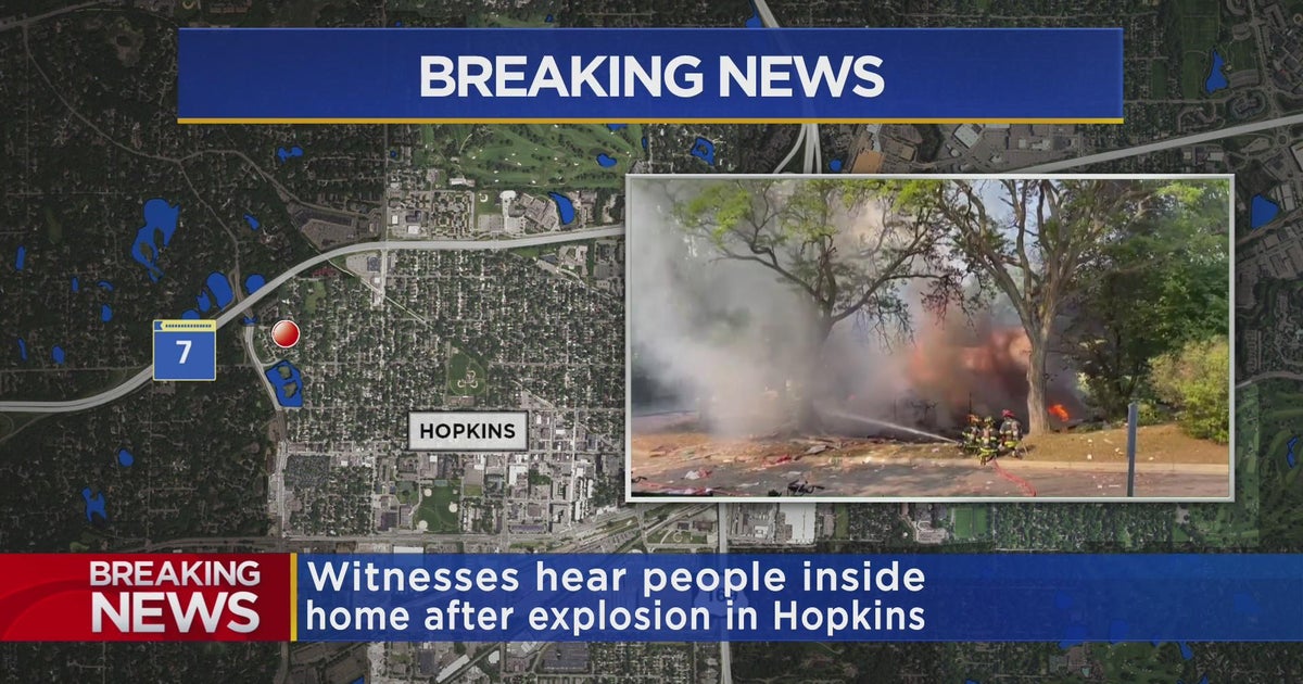 Crews battle fire after reported house explosion - CBS Minnesota