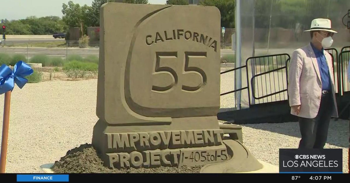 Section of the Costa Mesa 55 Freeway to get expanded - CBS Los Angeles