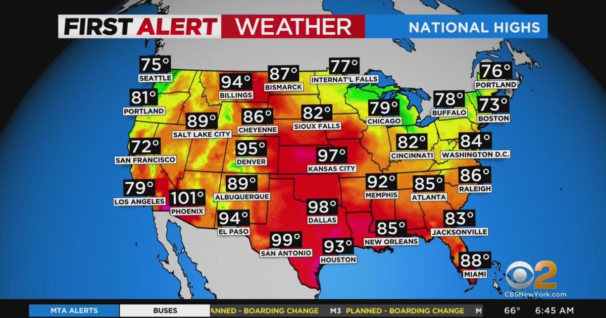 First Alert Weather: CBS2's 8/13 Saturday morning update - CBS New York