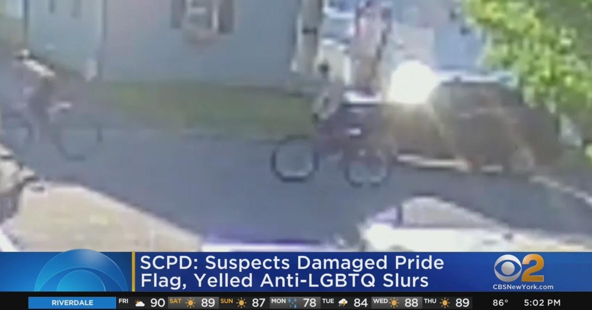SCPD: Suspects damaged Pride flag, yelled anti-LGBTQ slurs - CBS New York