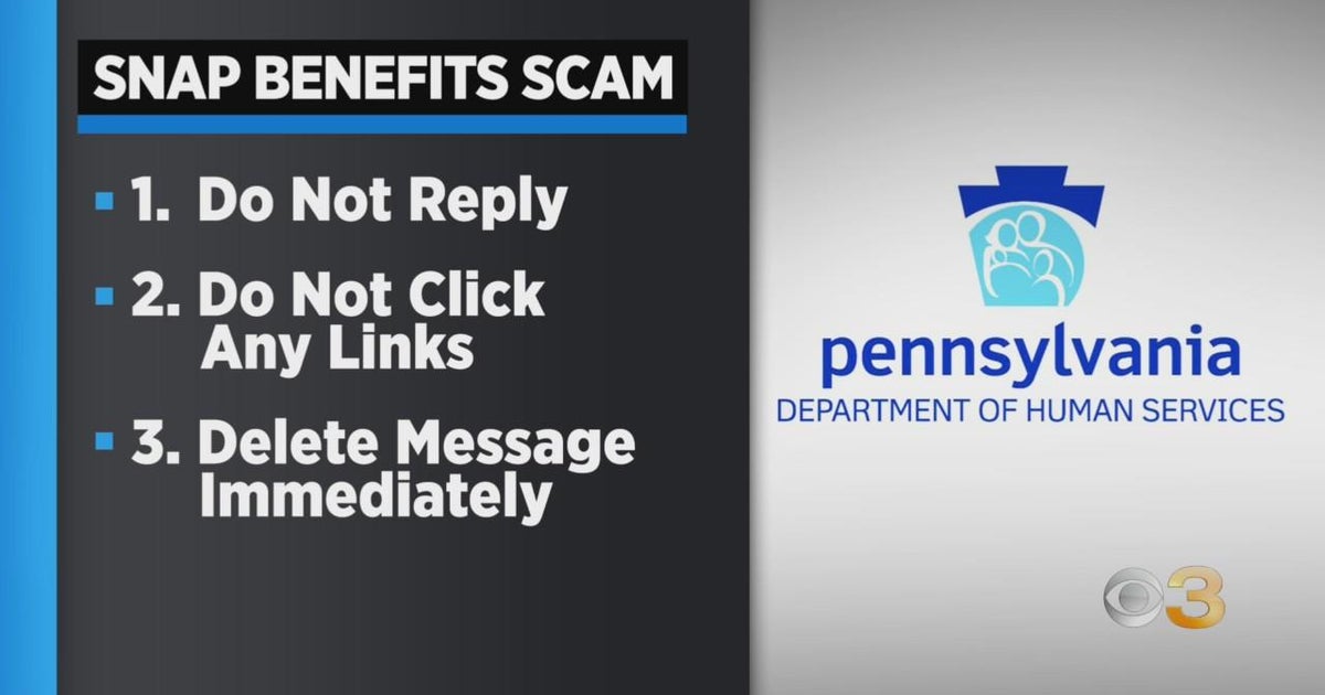 Pennsylvania DHS warns of new text message scam - CBS Philadelphia