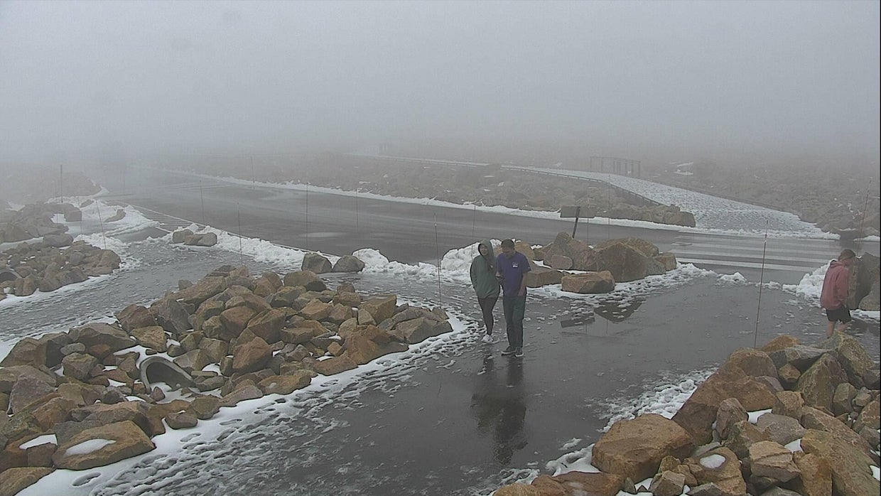 Summer snow dusted several Colorado mountain peaks over the weekend ...