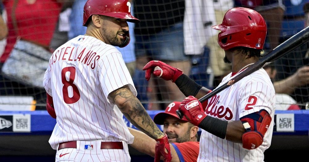 Gibson, Castellanos lead Phillies to sixth straight victory - CBS ...