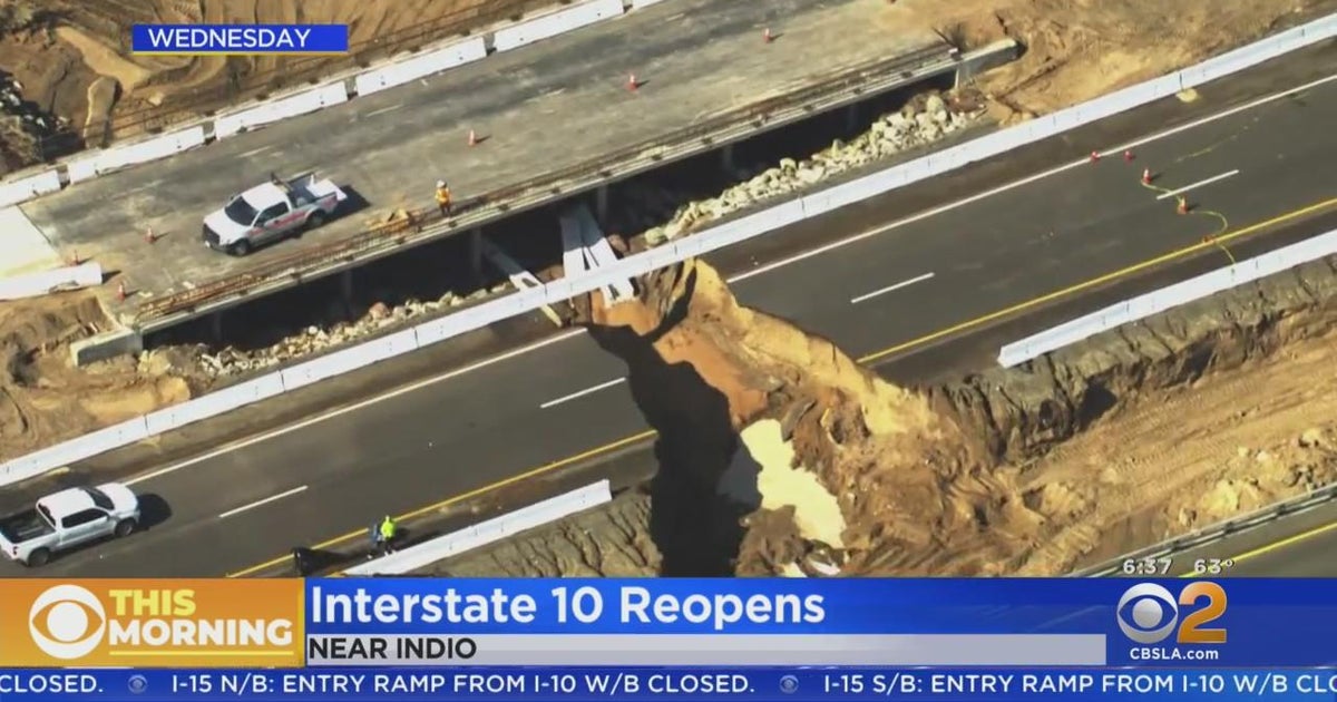 10 Freeway reopens near Indio after being washed out by storm - CBS Los ...