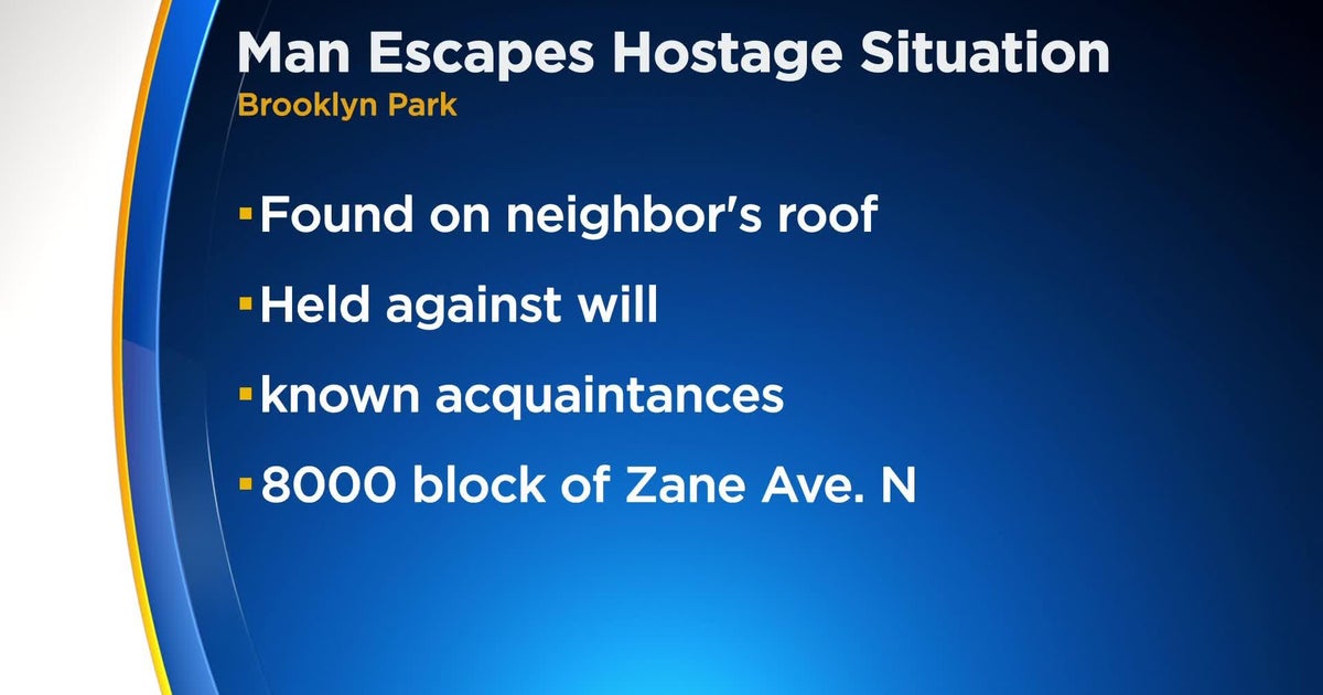 Man allegedly held hostage in Brooklyn Park escapes, climbs onto neighbor's roof - CBS Minnesota