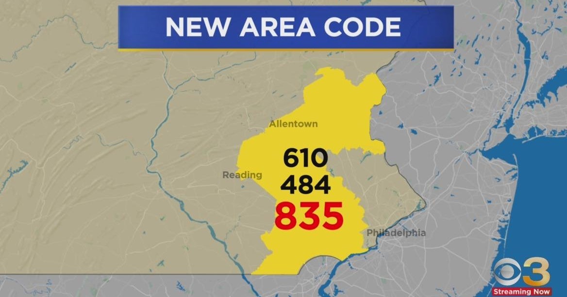 Southeastern Pennsylvania has a new area code - CBS Philadelphia