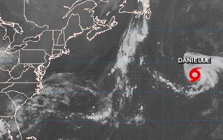 Danielle strengthens into first hurricane of unusually quiet storm ...