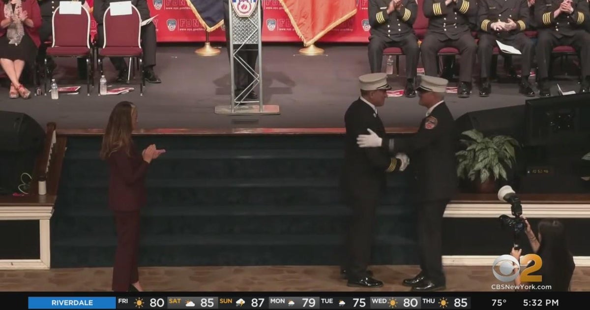 FDNY holds fire officers promotion ceremony in Brooklyn - CBS New York