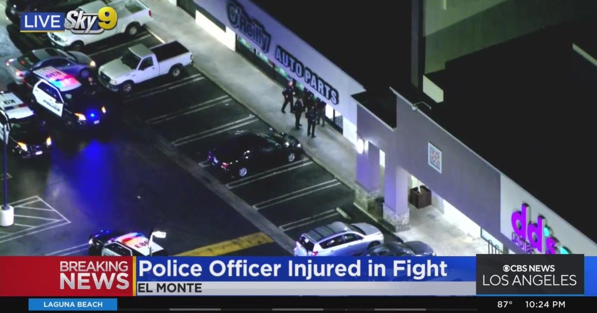El Monte police officer injured in fight - CBS Los Angeles