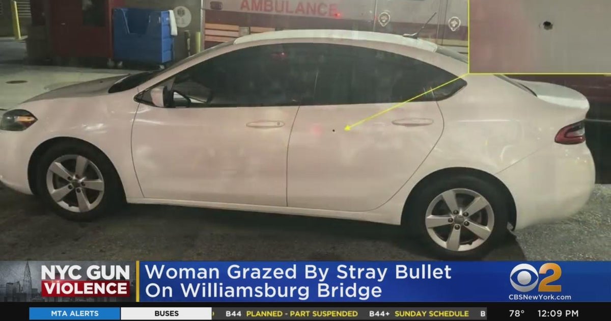 Passenger grazed by stray bullet on Williamsburg Bridge - CBS New York