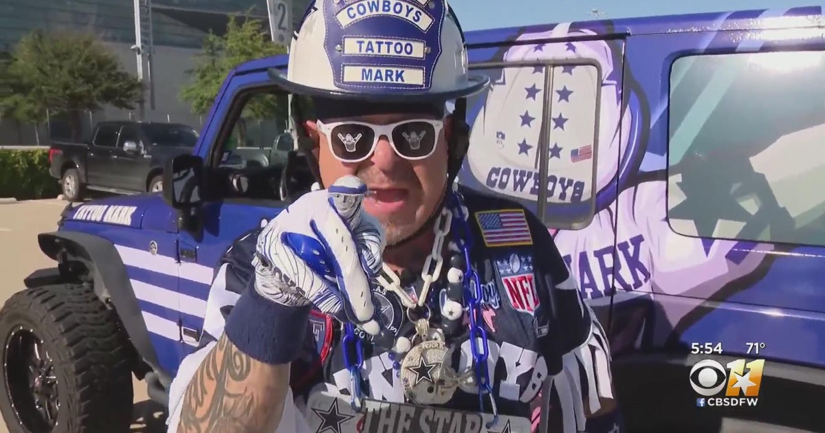 Dallas Cowboys superfan Tattoo Mark uses his strength to help the kids ...