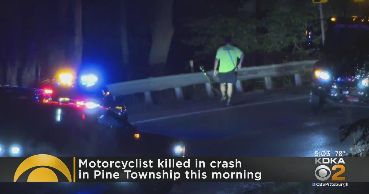 Motorcyclist killed in Pine Township crash - CBS Pittsburgh
