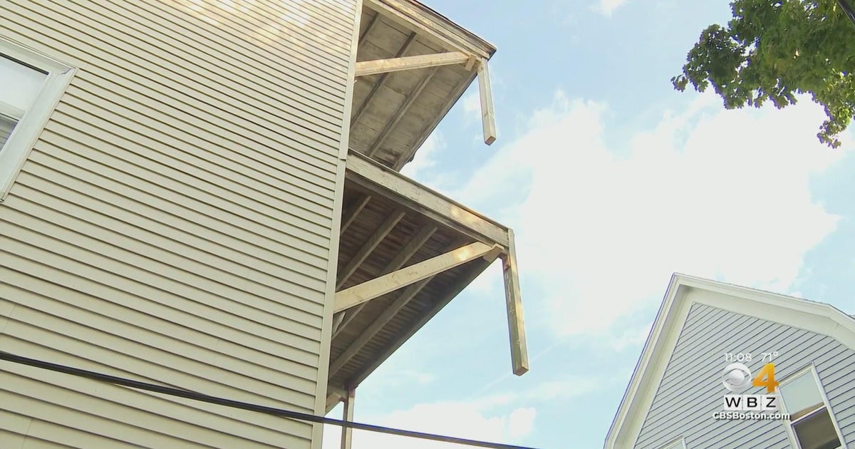 Worker injured after porch collapse in Boston - CBS Boston
