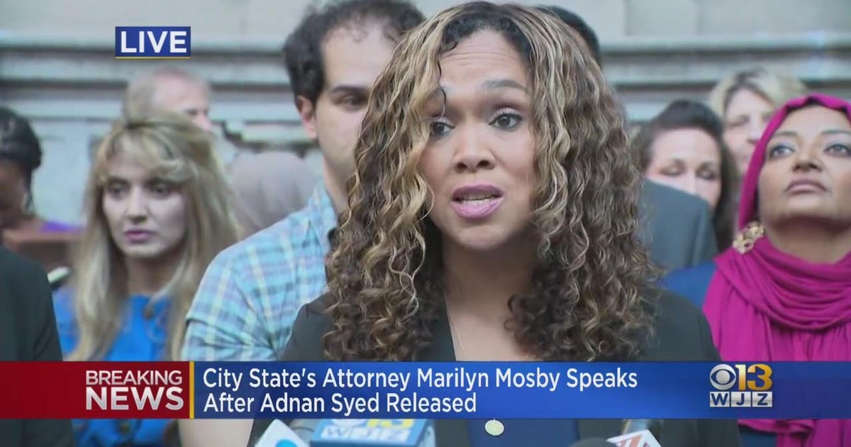 City State's Attorney Marilyn Mosby speaks after Adnan Syed released ...