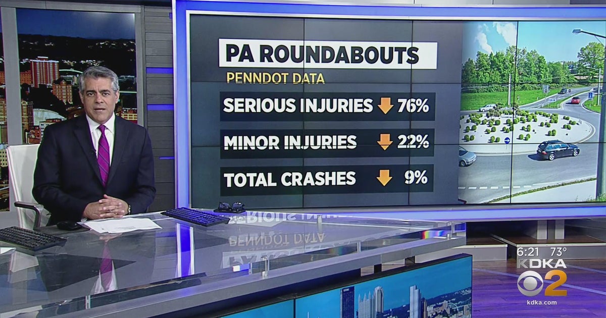 New PennDOT data shows roundabouts save lives - CBS Pittsburgh