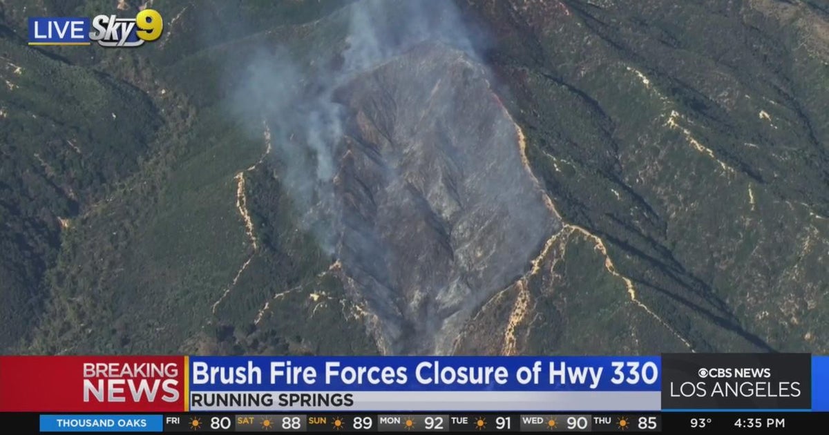 Highway 330 closed due to brush fire in Running Springs - CBS Los Angeles