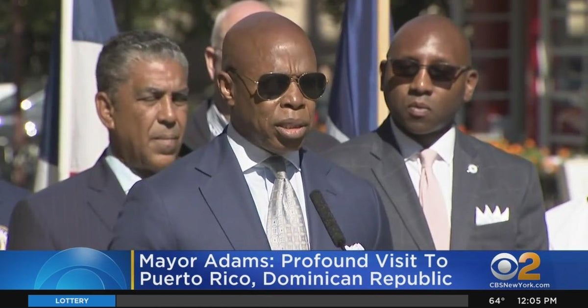 Adams says Puerto Rico trip offered perspective - CBS New York