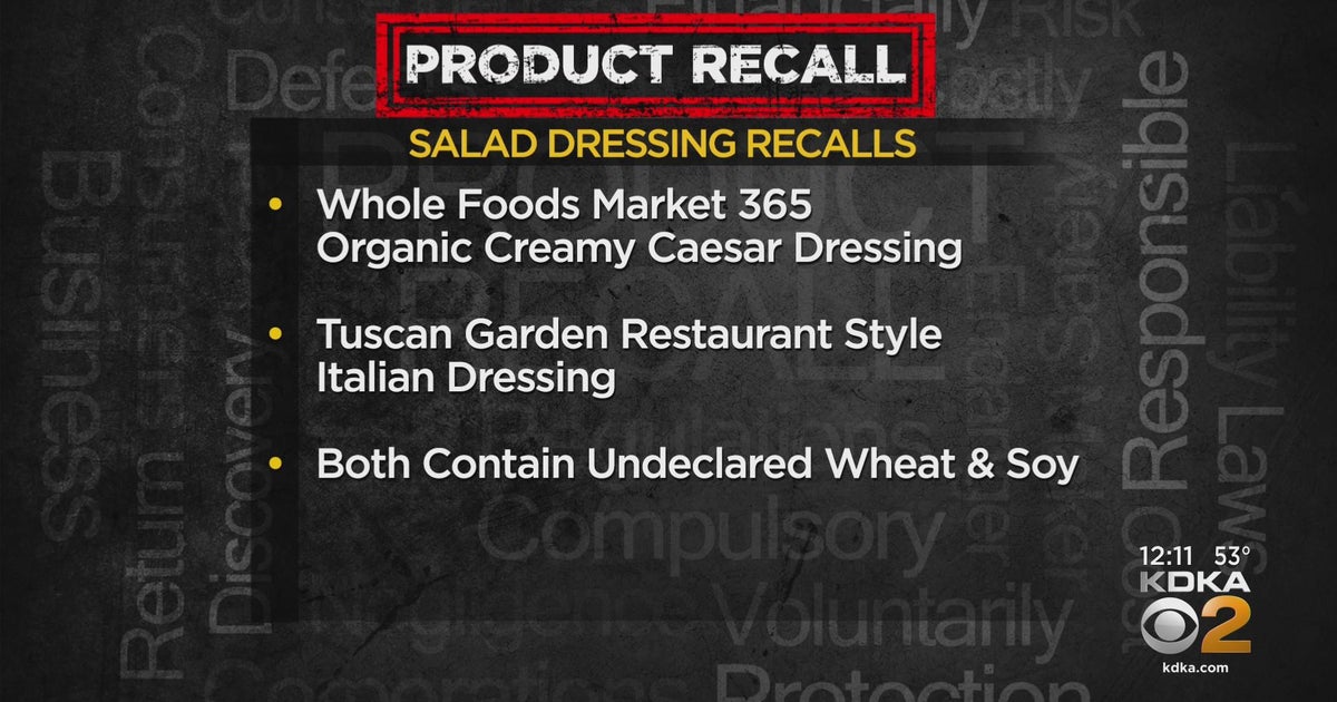 FDA recalls two salad dressings for undeclared ingredients - CBS Pittsburgh