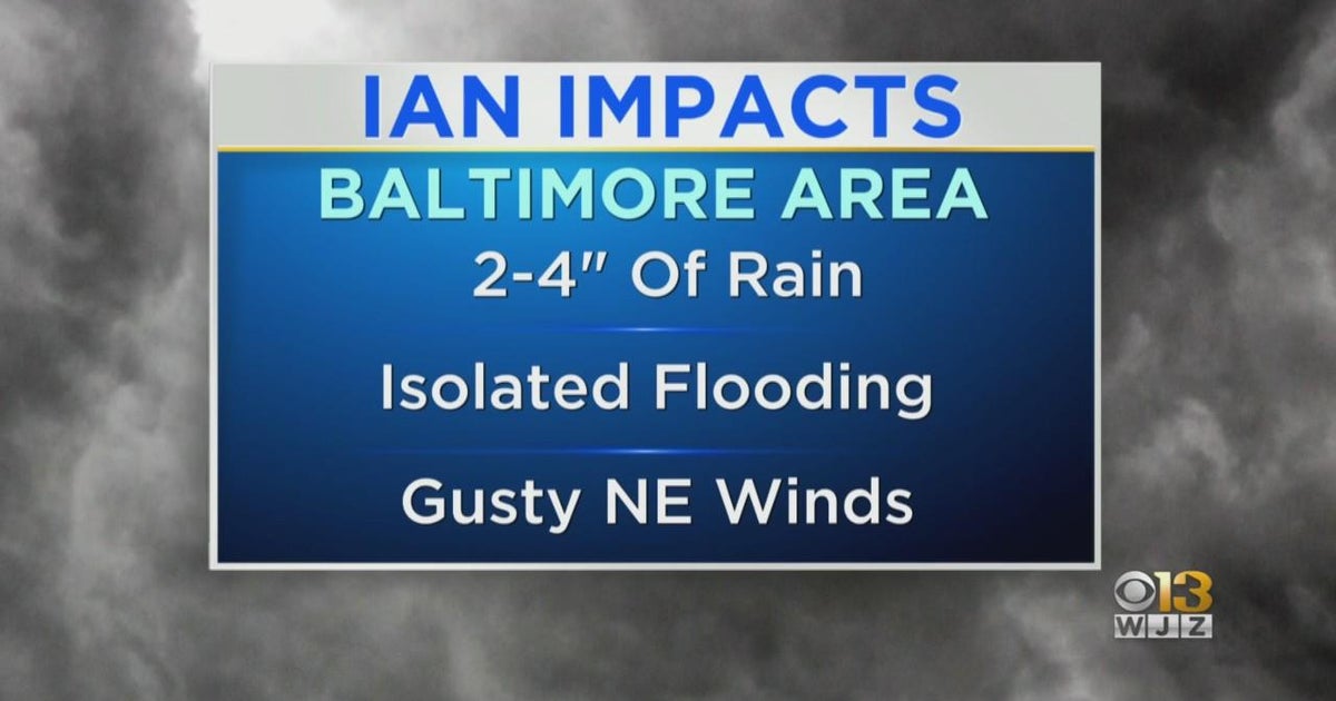 Remnants of Hurricane Ian to impact Baltimore this weekend - CBS Baltimore