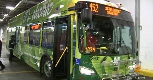 NJ Transit unveils its first battery electric bus - CBS New York