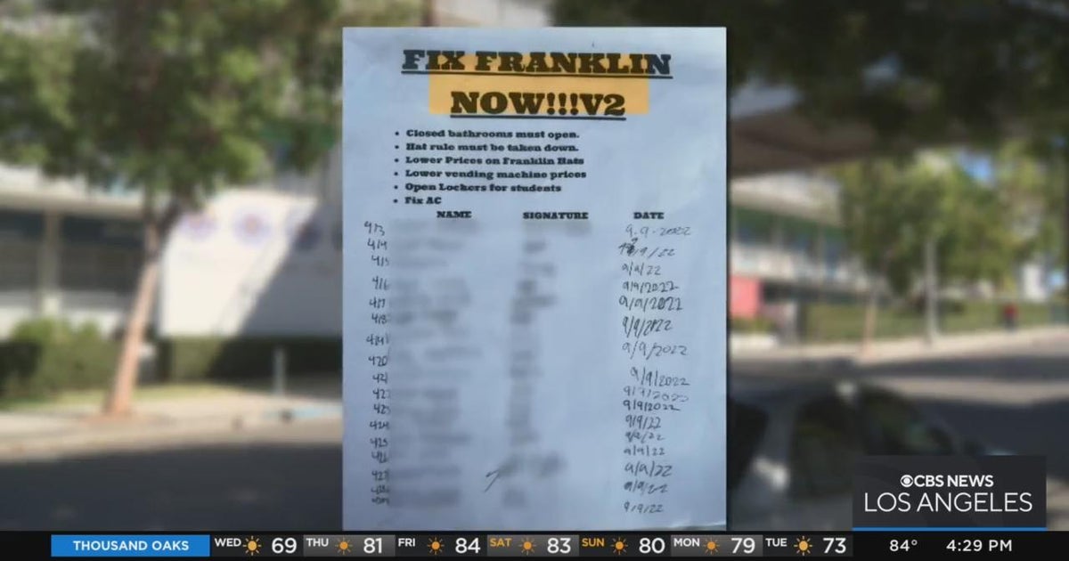 Franklin High School students sign petition demanding better conditions ...