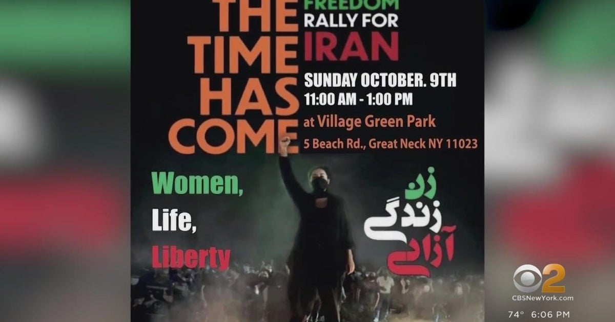 Iranian Americans showing solidarity with protesters in Iran - CBS New York