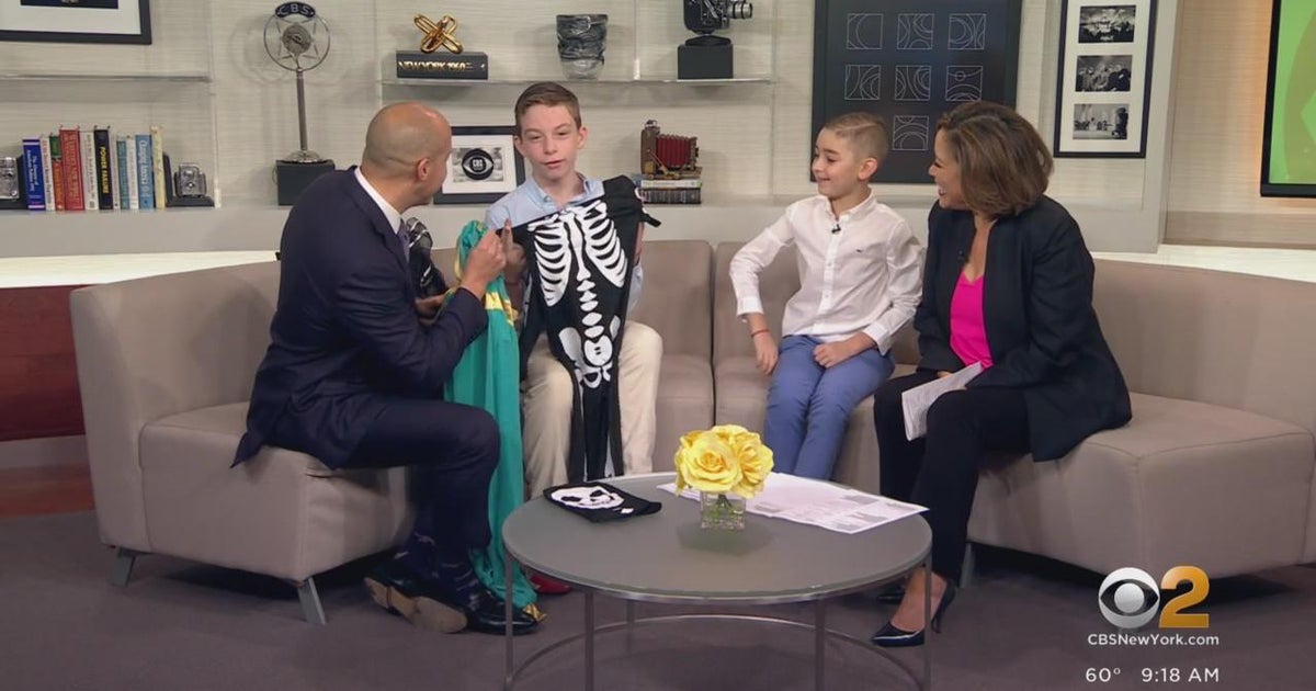 Family collects Halloween costumes for kids - CBS New York