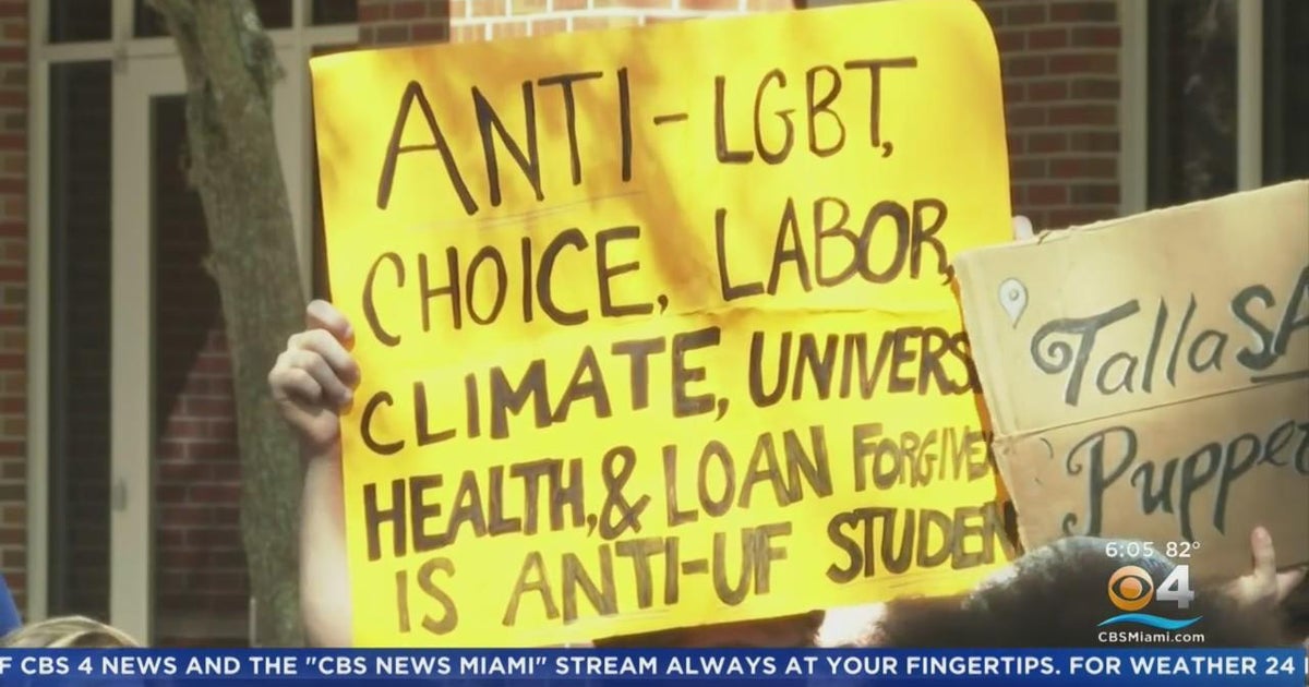 UF students protest man chosen to be university's next president - CBS ...