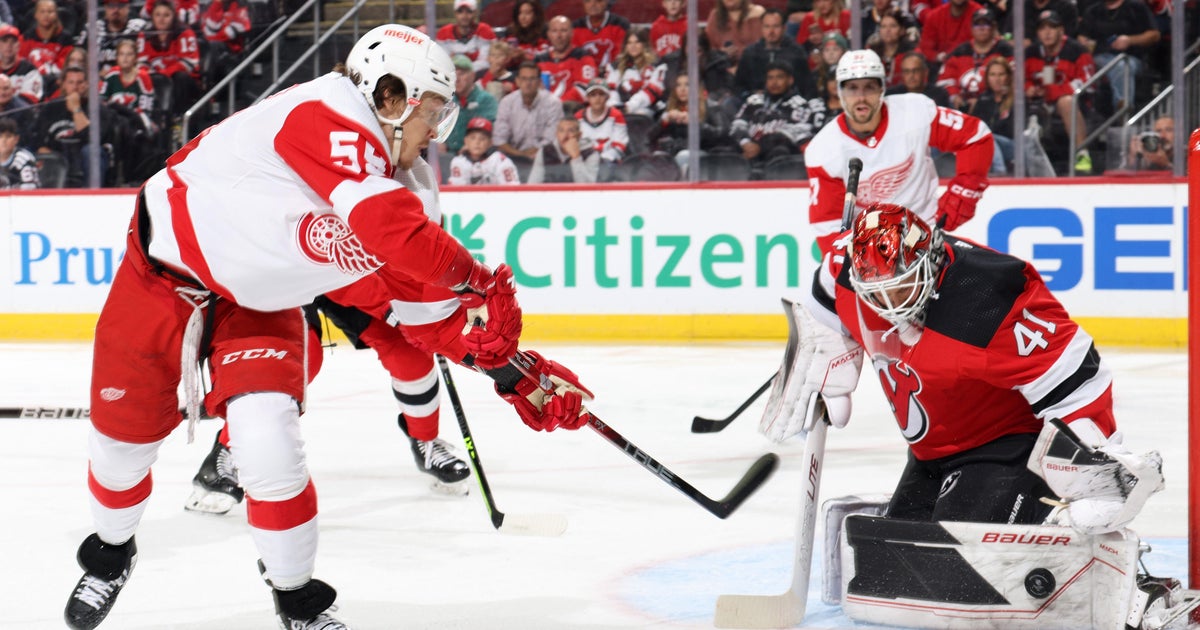 Devils give up 3 unanswered goals, drop home opener to Red Wings - CBS ...