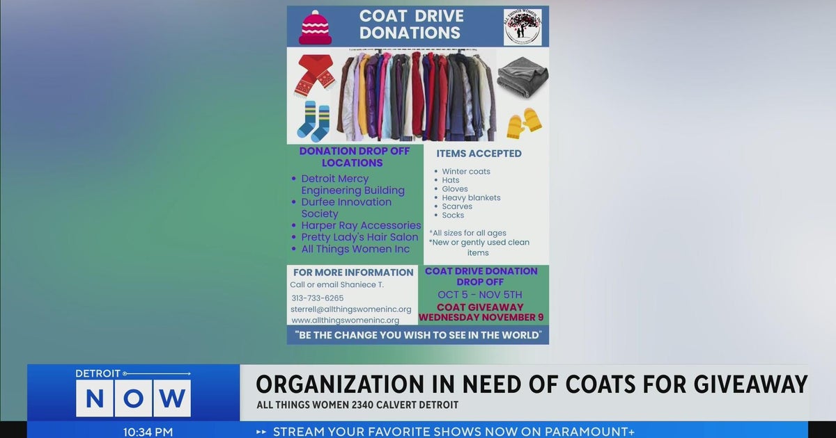 Detroit organization in need of coats, winter gear - CBS Detroit