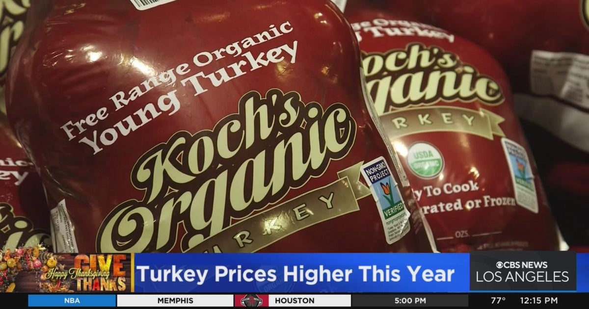 Turkey prices up nearly 75% ahead of Thanksgiving - CBS Los Angeles
