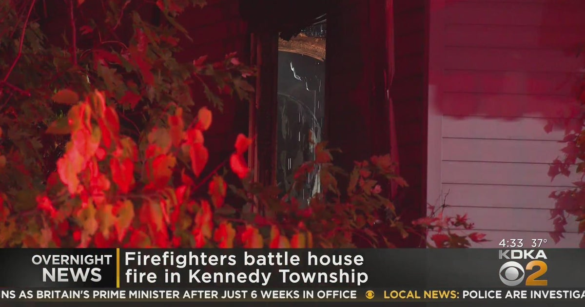 Crews battle flames at Kennedy Township house fire - CBS Pittsburgh