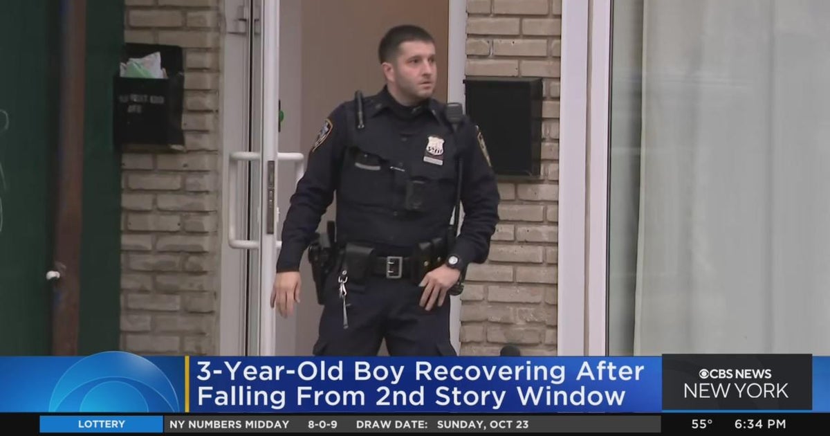3-year-old boy recovering after falling from second story window - CBS New York