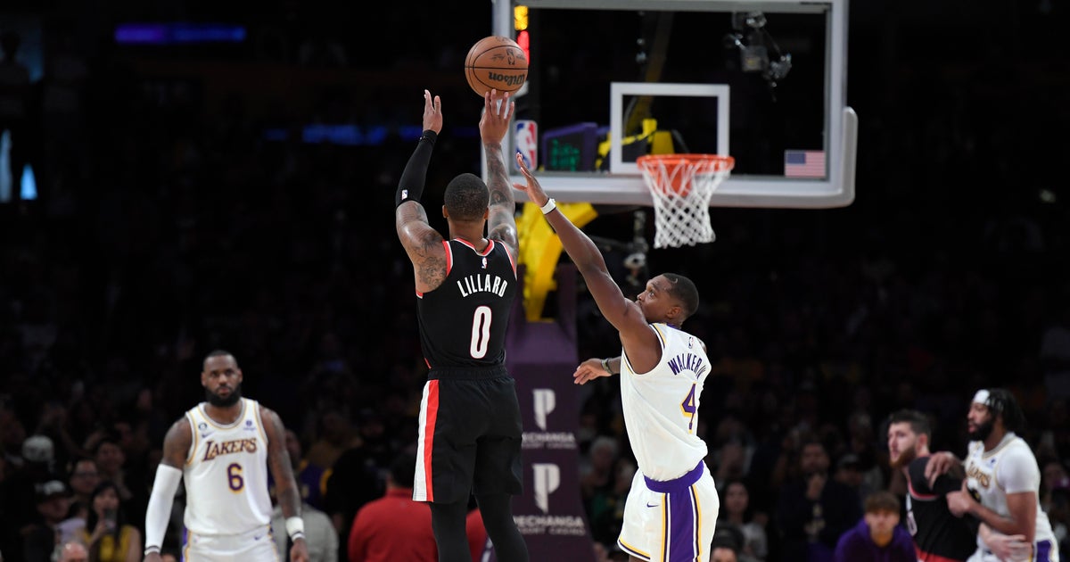 Lillard, Grant lead Blazers' late rally past Lakers, 106-104 - CBS Los ...