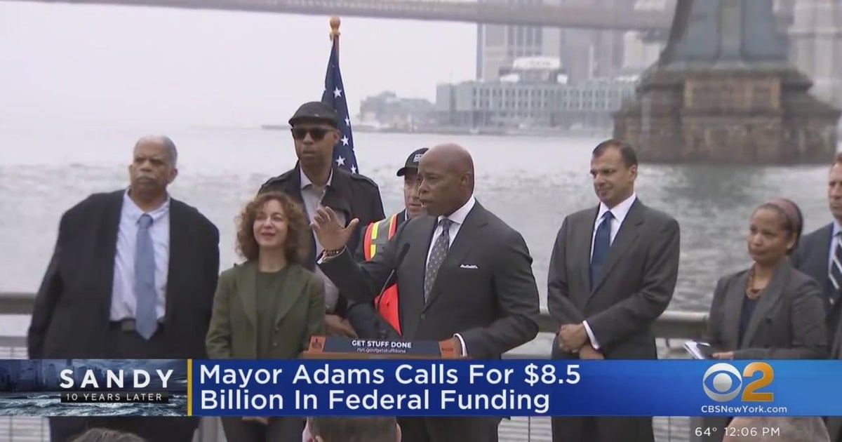 Adams calls for federal funding to protect against storms - CBS New York