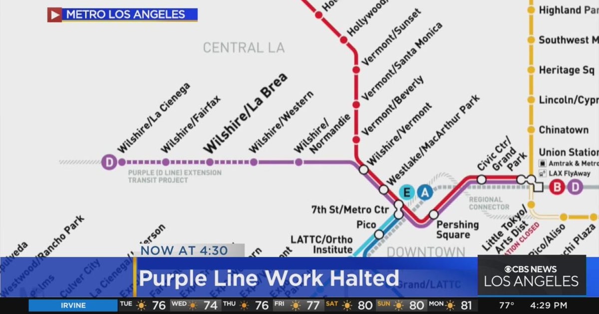 Construction halted on Metro Purple Line due to safety concerns - CBS Los Angeles