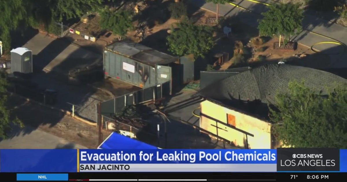 Evacuation orders in place for leaking pool chemicals in San Jacinto ...