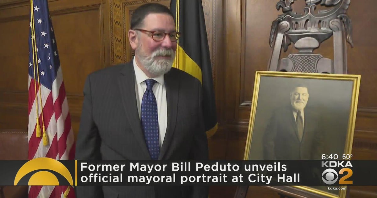 Former Mayor Bill Peduto unveils official portrait at City Hall - CBS ...