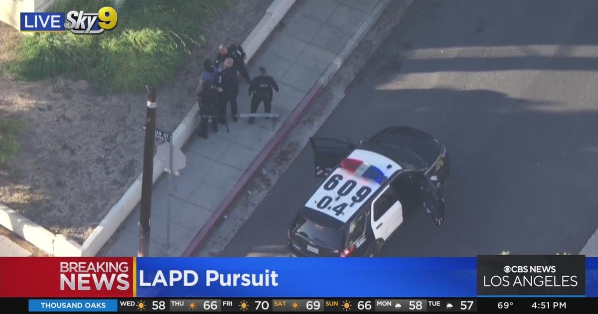 LAPD detains felony pursuit suspect in Highland Park - CBS Los Angeles