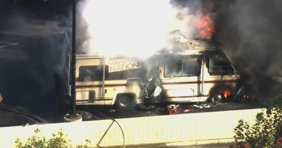 Firefighters put out RV fire in Panorama City - CBS Los Angeles